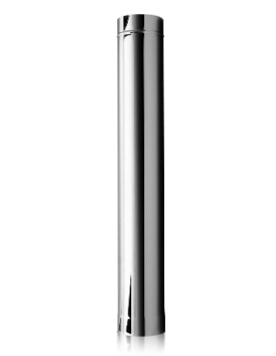 Single-wall chimney pipe (Eco mono stainless steel AISI 201) - 1 m ...